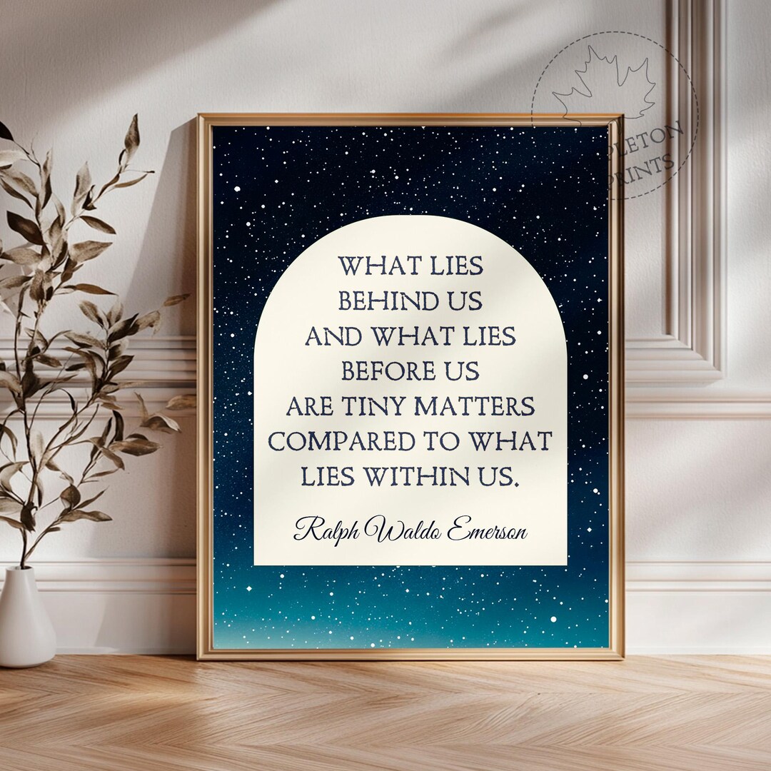 Inspirational Quote Ralph Waldo Emerson Print, Printable Motivational ...