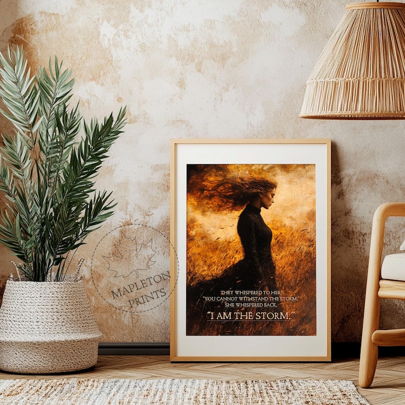 I Am the Storm Print, Printable Motivational Wall Art, Inspirational ...