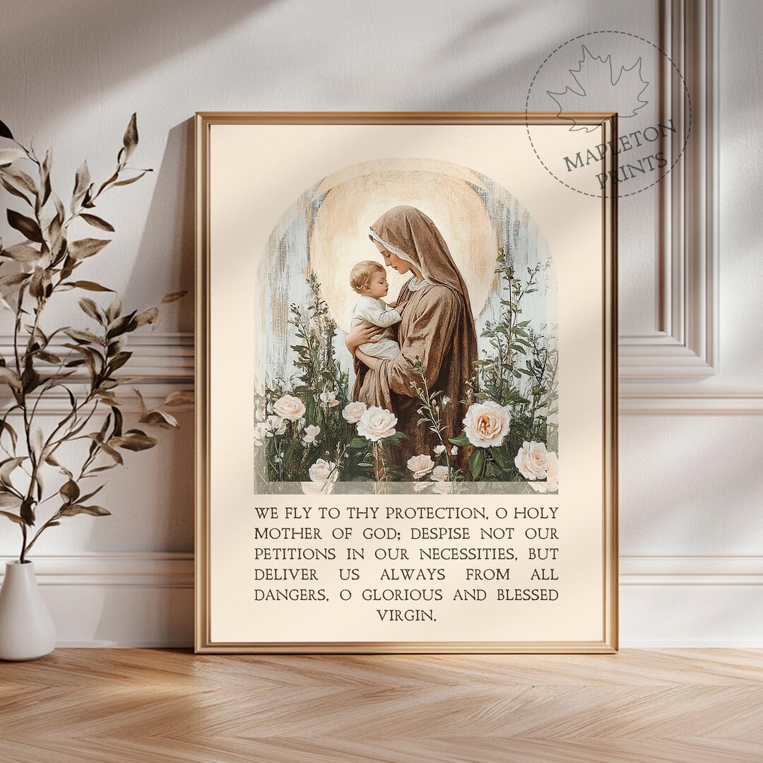 Sub Tuum Praesidium Print, Prayer to the Mother of God, Printable Mary ...