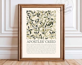Apostles Creed Prayer Art Print: Medieval Catholic Christian (digital ...