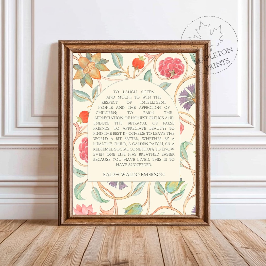 To Laugh Often and Much | Printable Ralph Waldo Emerson Quote ...