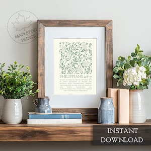 Christian Wall Art | Philippians 4:6-7 Bible Verse Wall Print ...