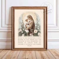 Virgin Mary Portrait, Catholic Home Decor Art (digital Download) - Etsy