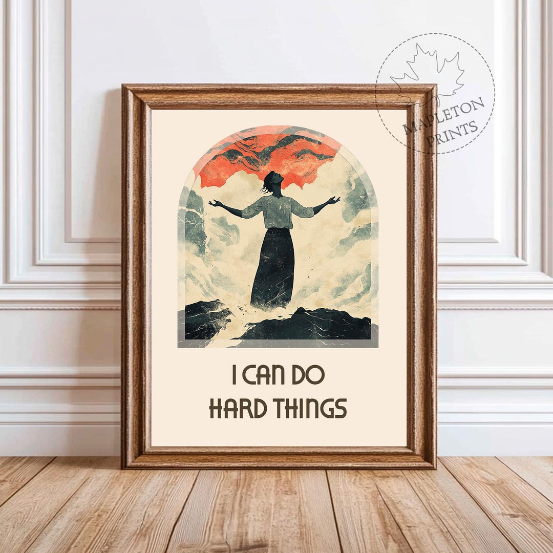 I Can Do Hard Things, Motivational Wall Art, Daily Affirmation Print ...