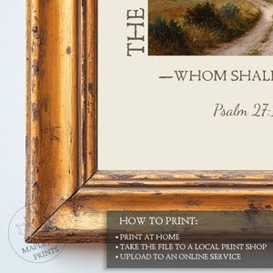 Psalm 27 1 Bible Verse Print, Printable Scripture Wall Art, Christian ...