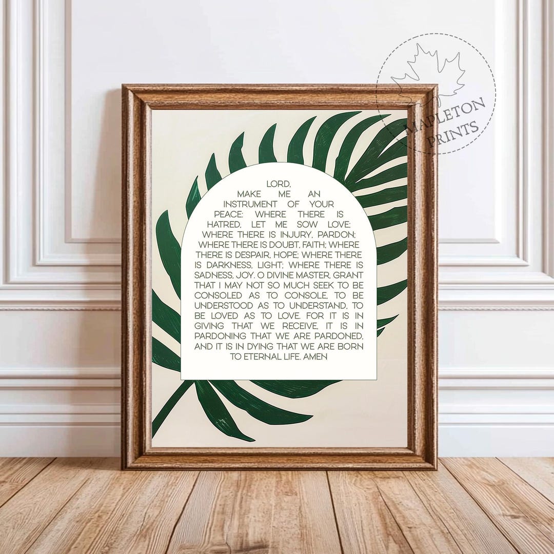 The Prayer of St Francis Print | Printable Christian Wall Art ...