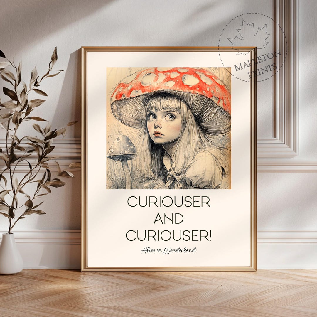 Alice in Wonderland Quote, Printable Nursery Wall Art, Book Lover Gift ...