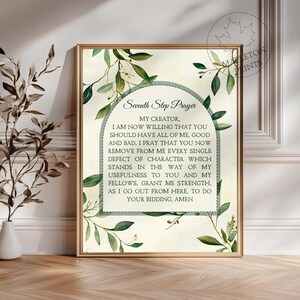 Seventh Step Prayer Printable: AA Recovery Wall Art (digital Download ...