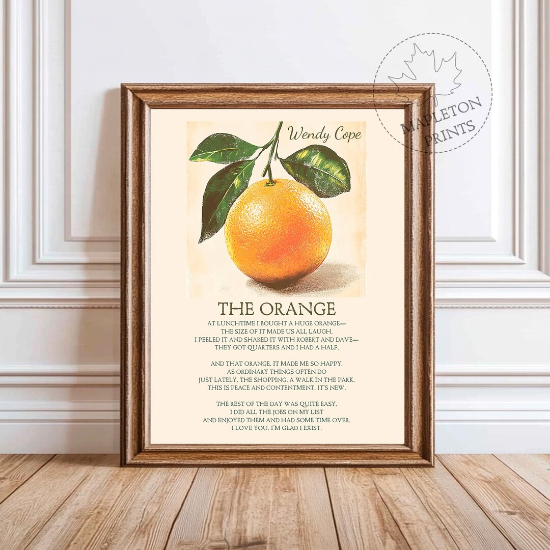Inspirational Poem Print, Printable Vintage Fruit Kitchen Wall Art ...