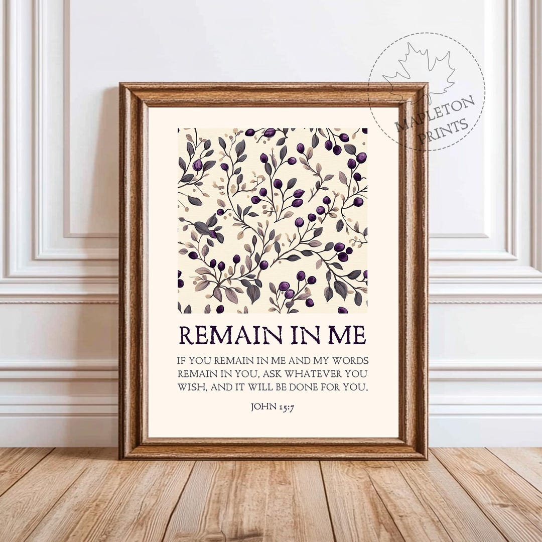 Bible Verse Print, Printable Vintage Scripture Wall Art, Digital ...