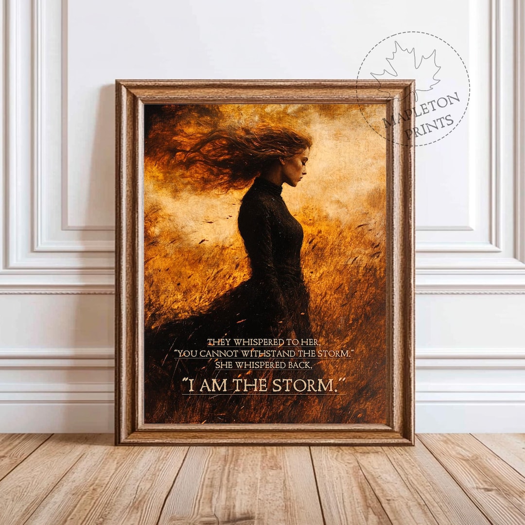 I Am the Storm Print, Printable Motivational Wall Art, Inspirational ...