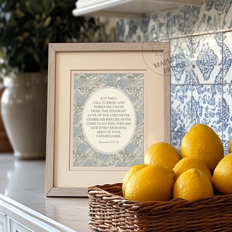 Lamentations 3:21 Wall Art, Printable Scripture Print, Bible Verse ...