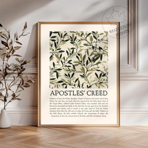 Apostles' Creed Christian Wall Art | Printable Religious Decor ...