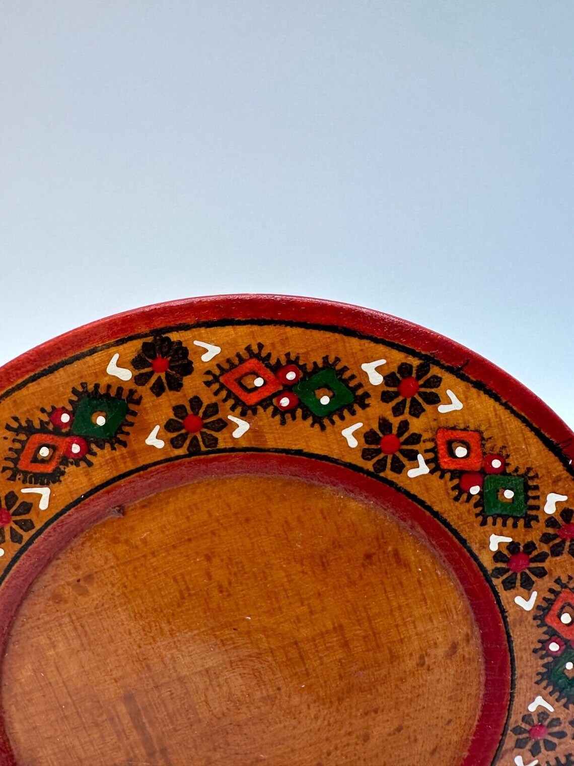 Hand Carved Decorated Small Wood Trencher Plate - Etsy