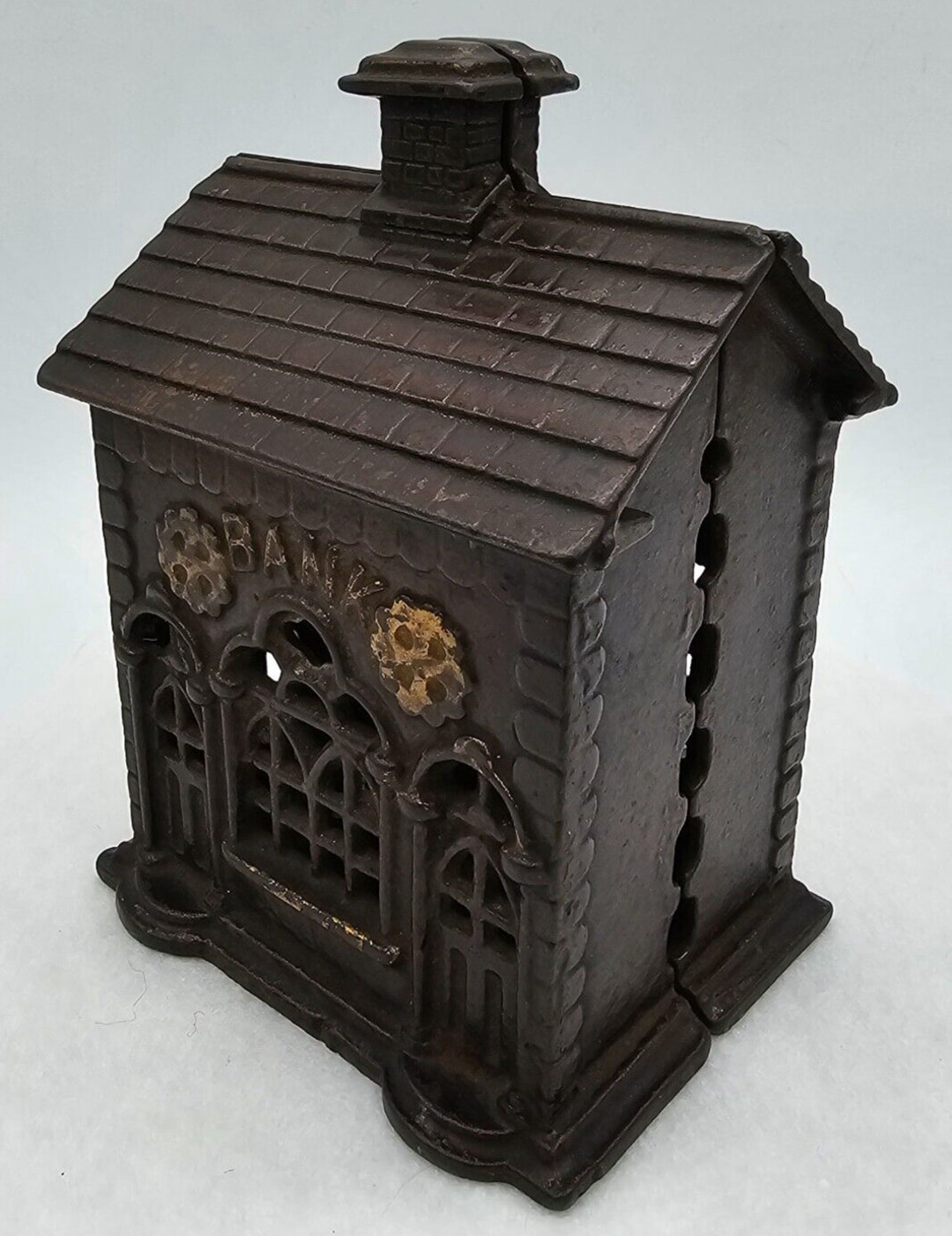 Antique Cast Iron Money Bank - Etsy