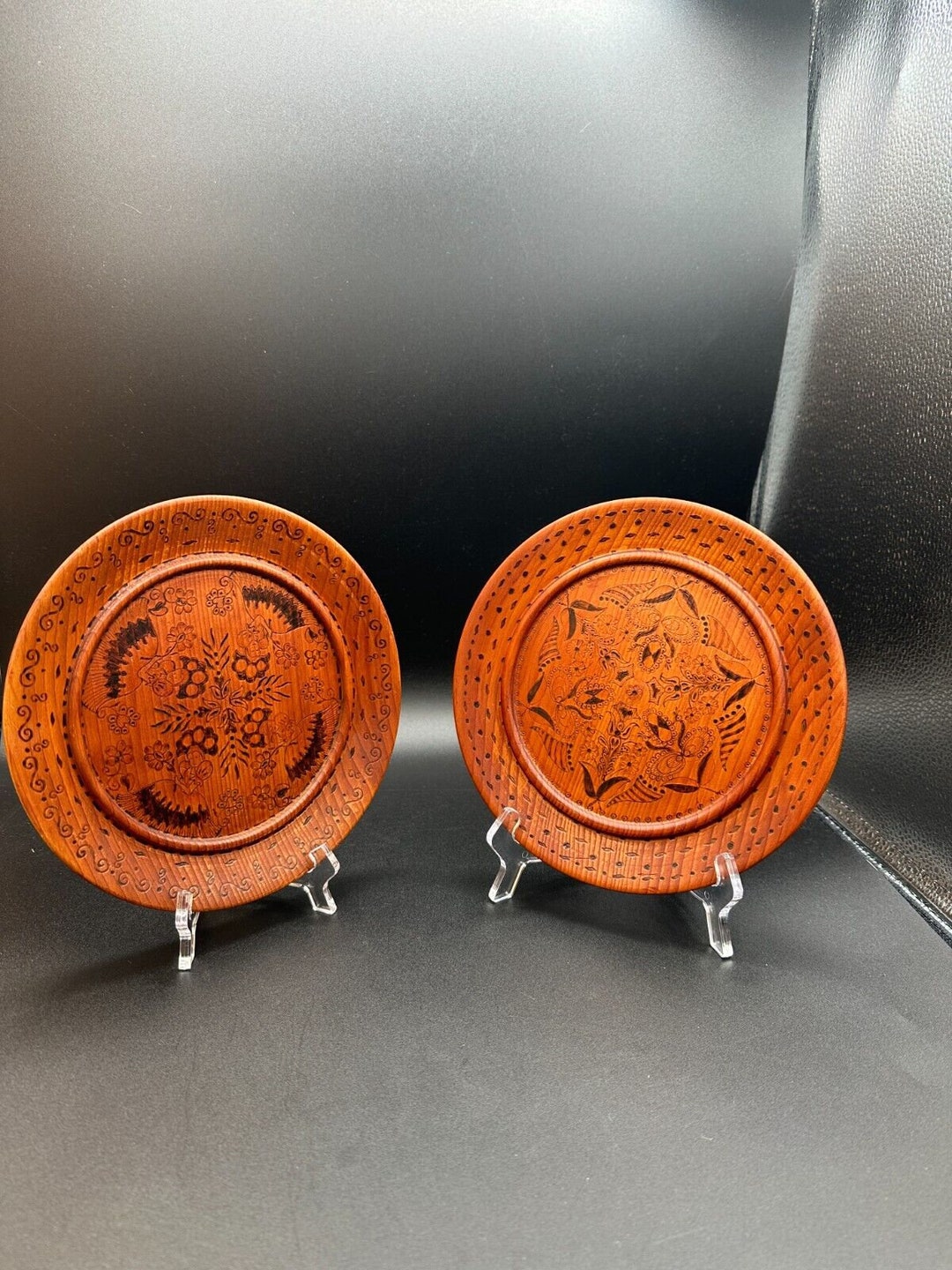 Pyrography Wooden Plates San Carlos De Bariloche, Argentina -cazy, Set ...