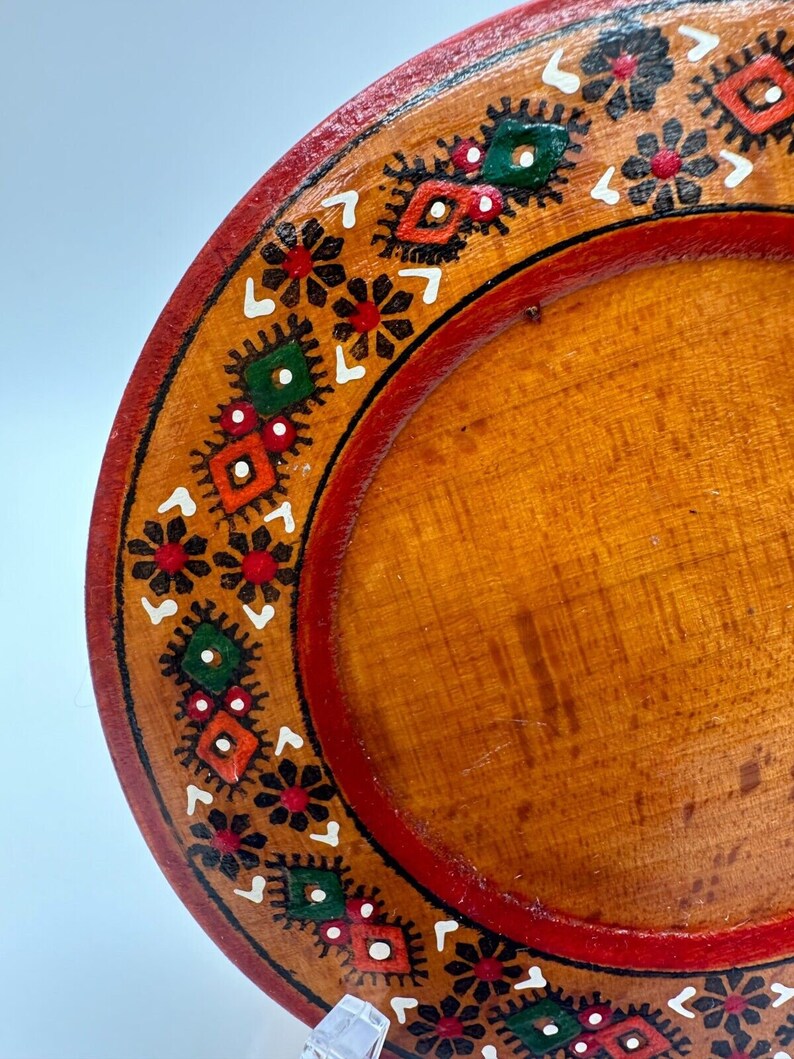 Hand Carved Decorated Small Wood Trencher Plate - Etsy