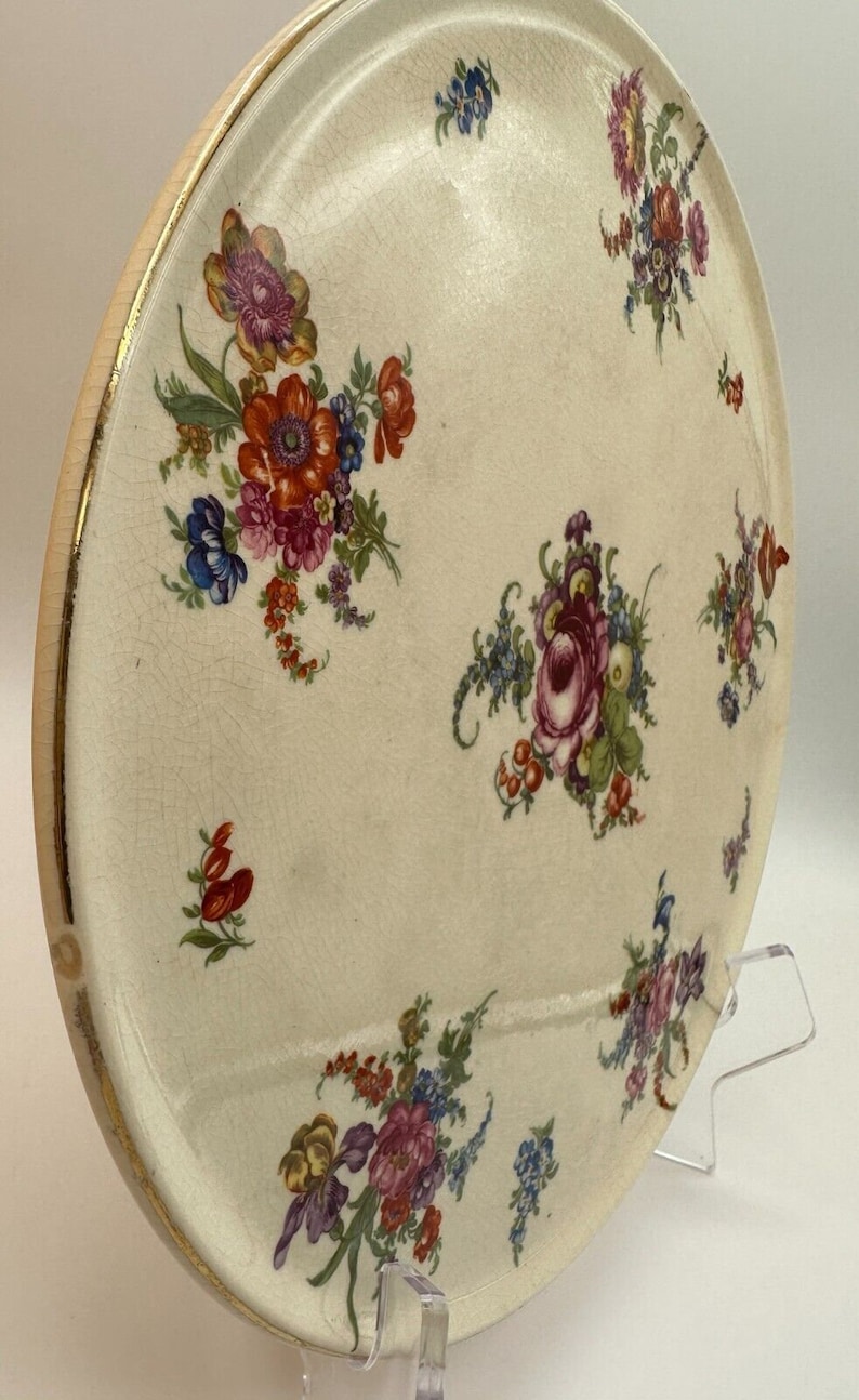 Floral Cake Plate 4478 by Romarco Ware Made in England - Etsy