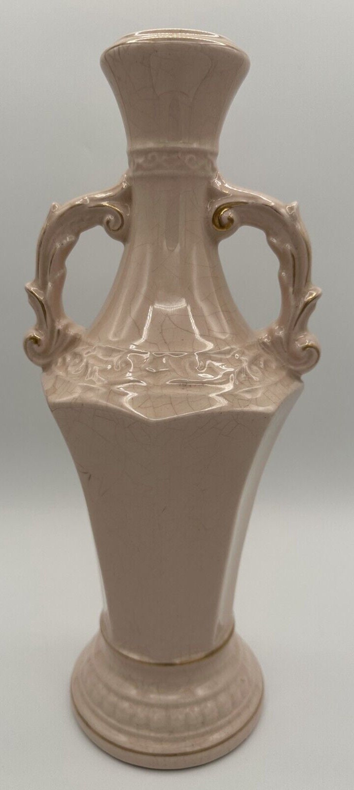 Victorian Hand Painted Table Lamp Base-body Ceramic Pink ~ Floral and ...