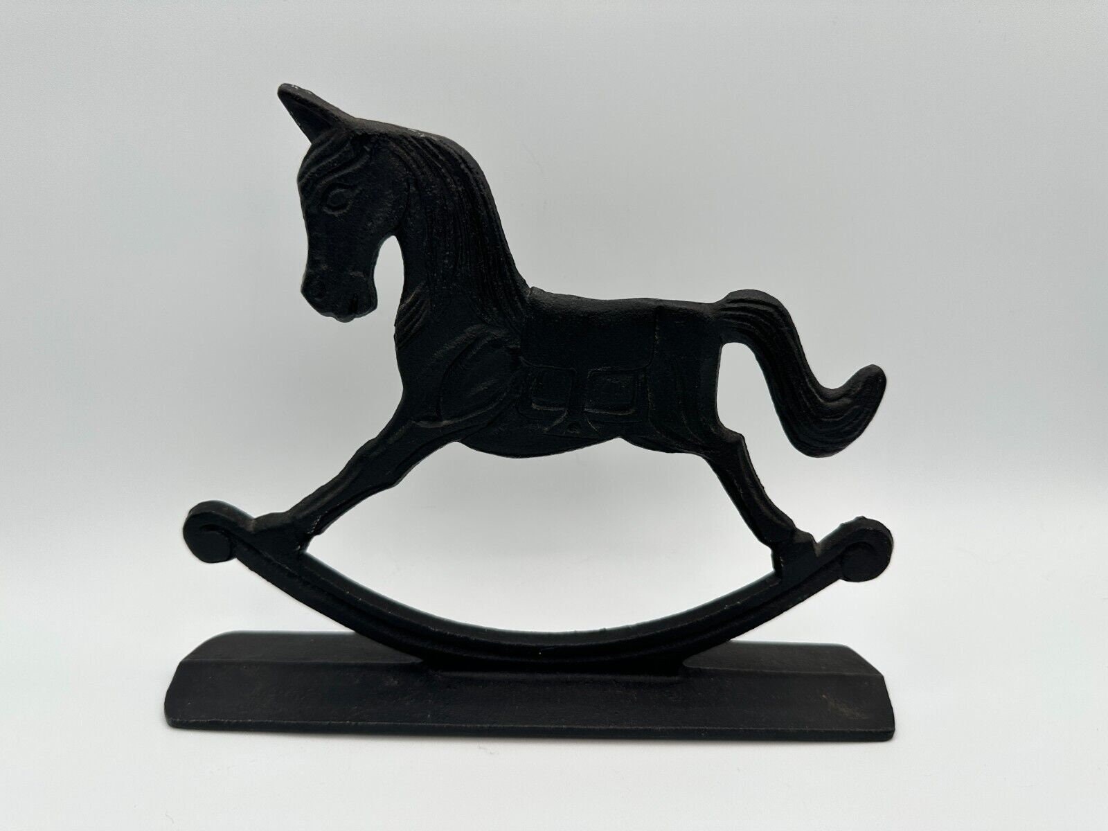Vintage Cast Iron Rocking Horse - Etsy