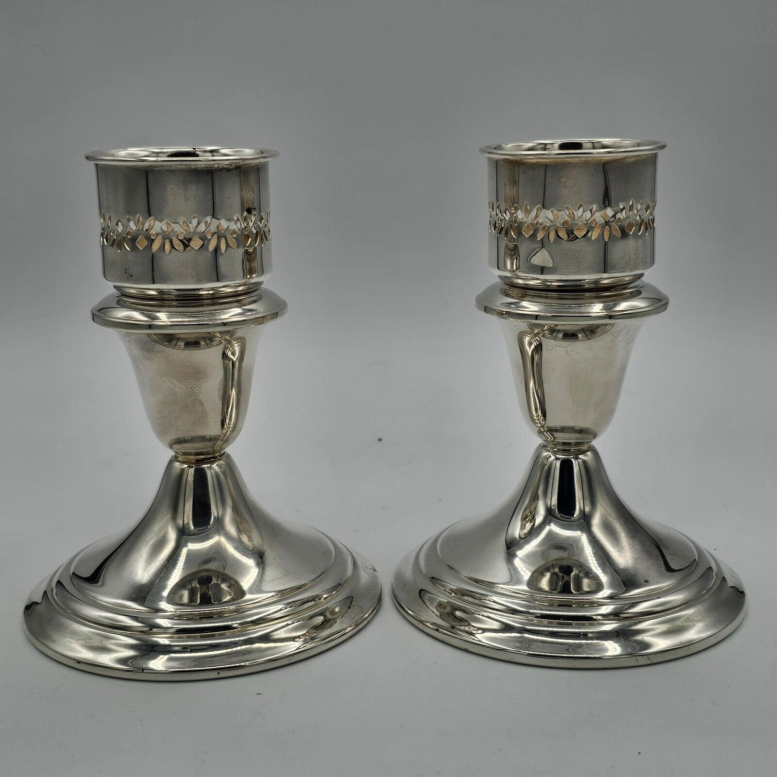 Gorham Silver Co Vintage Candlesticks Pair EP YC 3003 1970s - Etsy