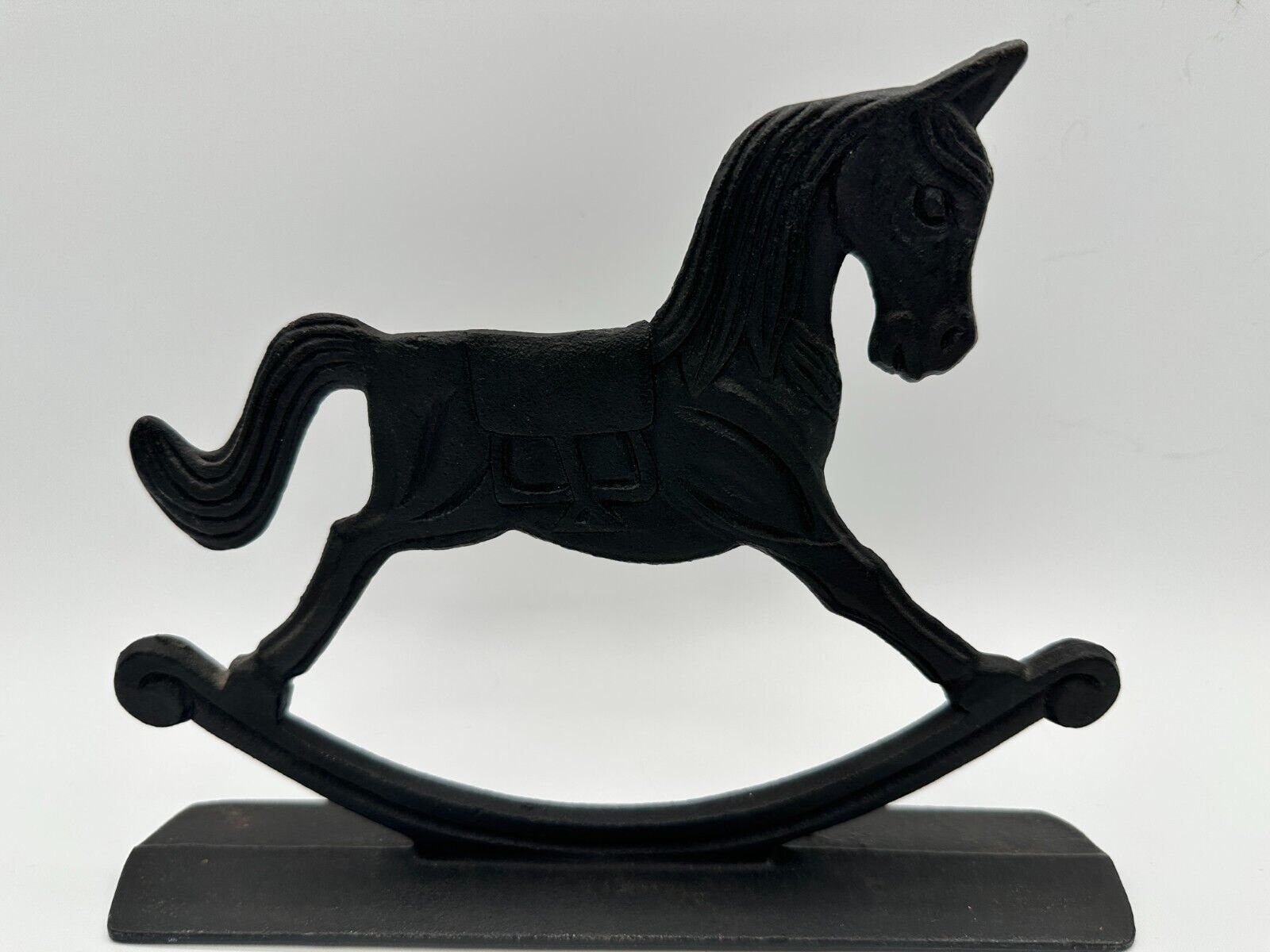 Vintage Cast Iron Rocking Horse - Etsy