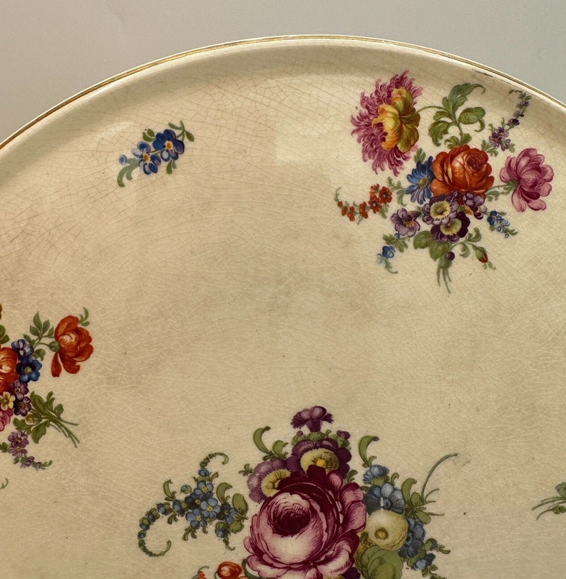 Floral Cake Plate 4478 by Romarco Ware Made in England - Etsy