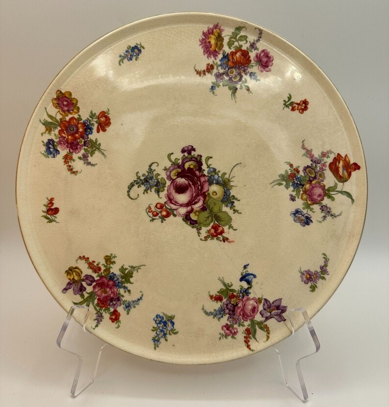 Floral Cake Plate 4478 by Romarco Ware Made in England - Etsy