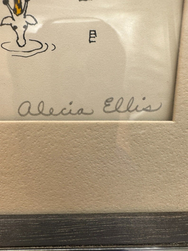 Alecia Ellis Giraffe Thumb Print Art Hand Signed Numbered Limited ...