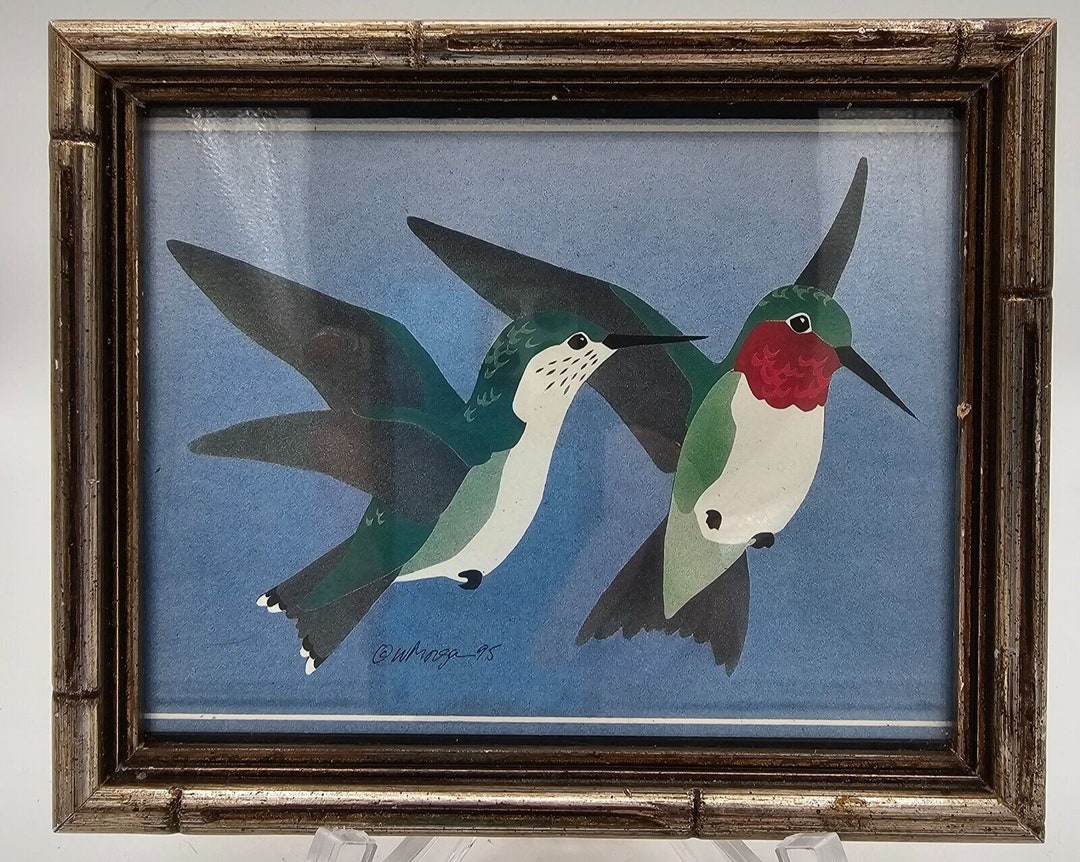 W Morgan 1995 Signed Print Hummingbird in Frame - Etsy