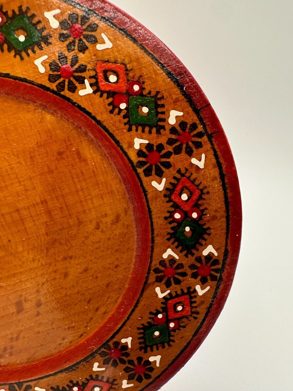 Hand Carved Decorated Small Wood Trencher Plate - Etsy