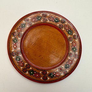 Hand Carved Decorated Small Wood Trencher Plate - Etsy