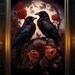 Ravens Poster, Gothic Rose Print, Edgar Allen Poe, Vintage Oil Painting ...