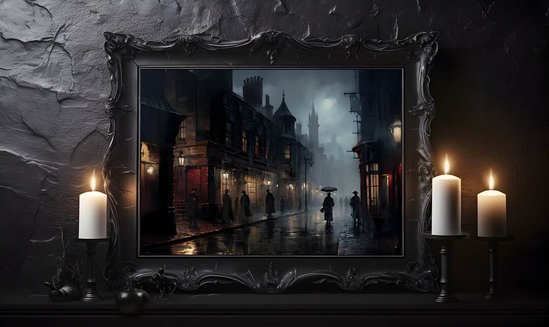 Victorian London Print, London Skyline Poster, Cityscape, Vintage Art ...