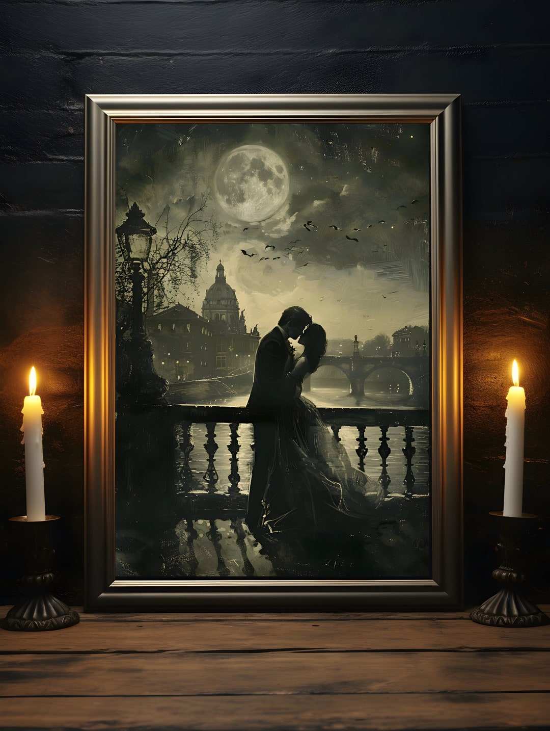 Dark Romance, Gothic Valentines Gift, Dark Home Decor, Romantic Wall ...