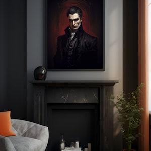 Victorian Vampire Poster, Gothic Home Decor, Oil Painting Art Print ...