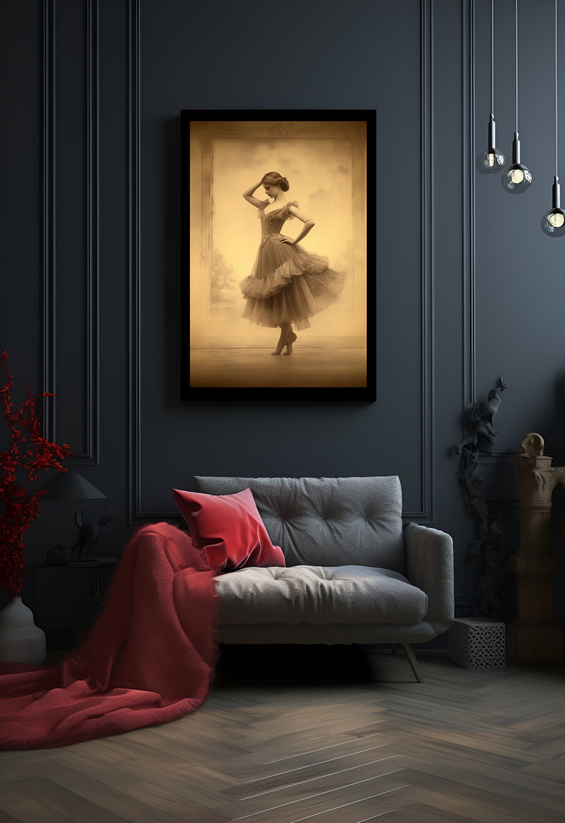 Victorian Ballerina Print, Vintage Style Ballet, Classic Elegant Photo ...