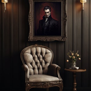 Victorian Vampire Poster, Gothic Home Decor, Oil Painting Art Print ...