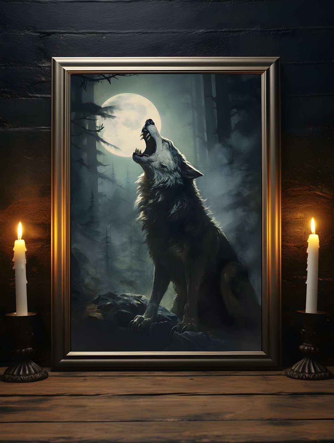 Werewolf Poster, Wolf Art Print, Moonlight Picture, Art Poster Print ...