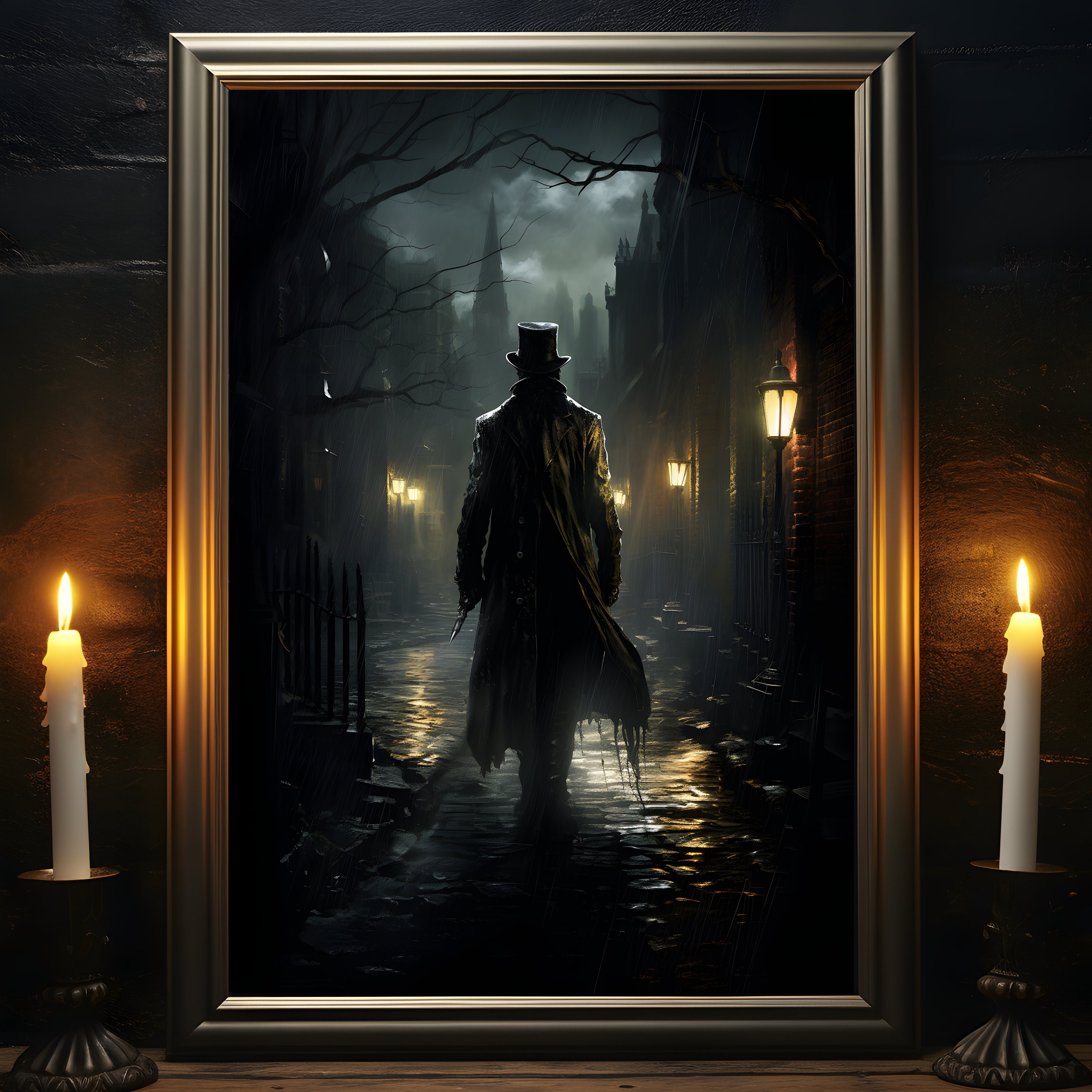 Jack the Ripper, Gothic Art Print, Victorian Style Poster, Gothic Gift ...