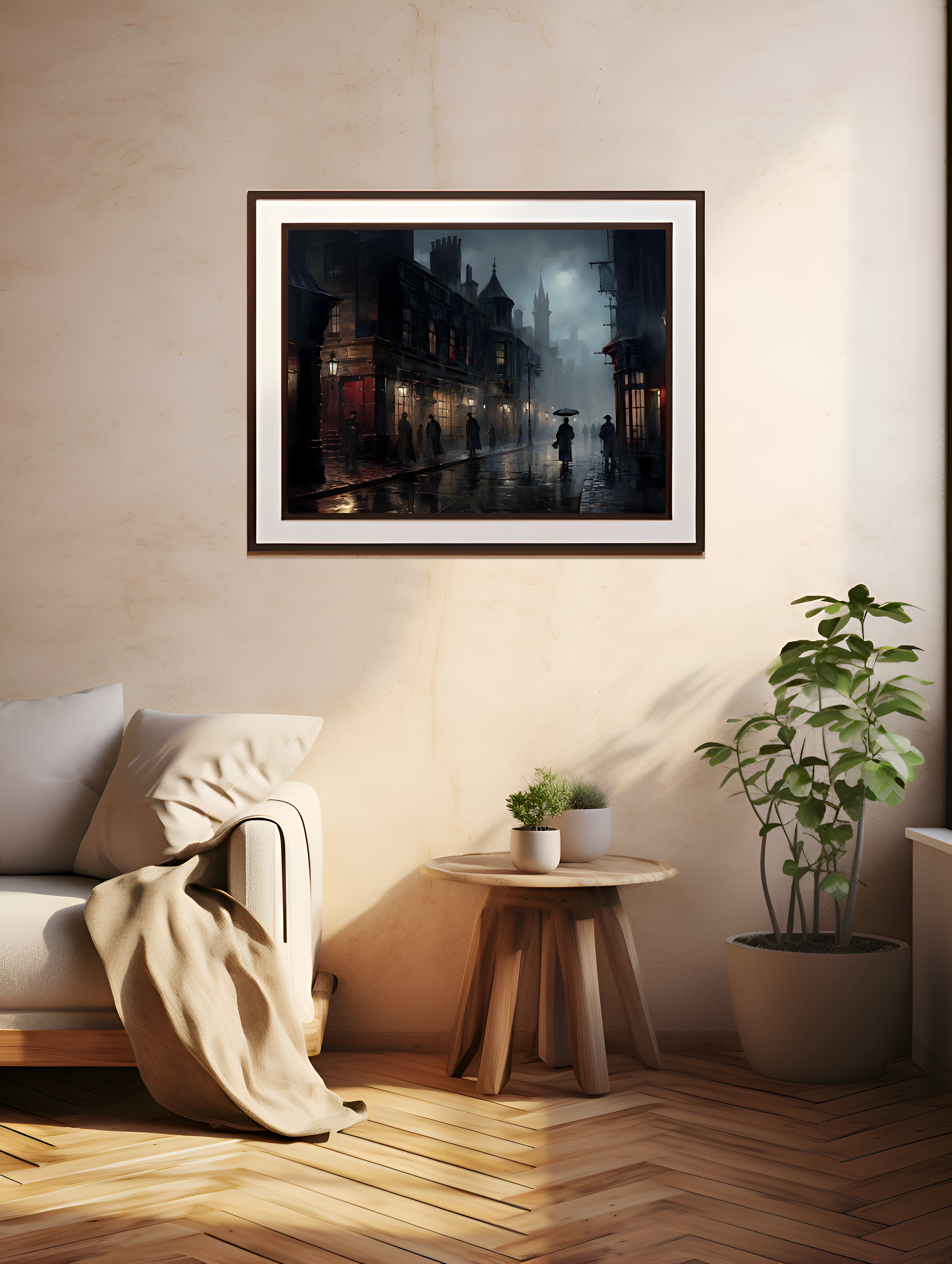 Victorian London Print, London Skyline Poster, Cityscape, Vintage Art ...