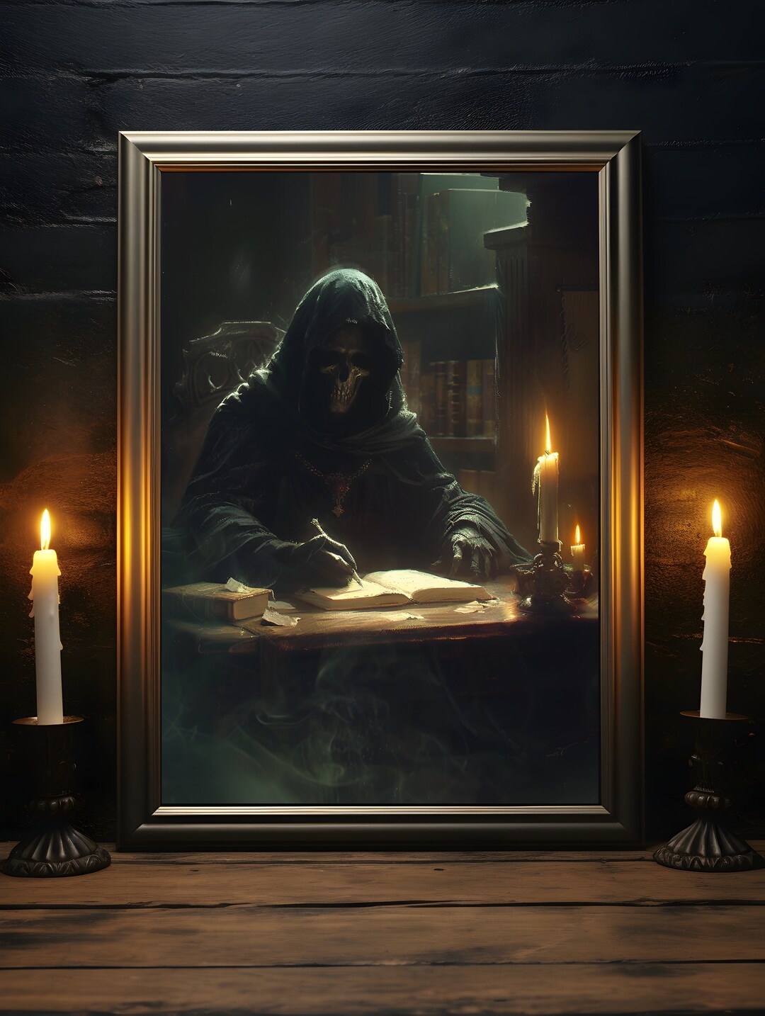 Grim Reaper Poster, Victorian Style Print, Gothic Art Painting, Gothic ...