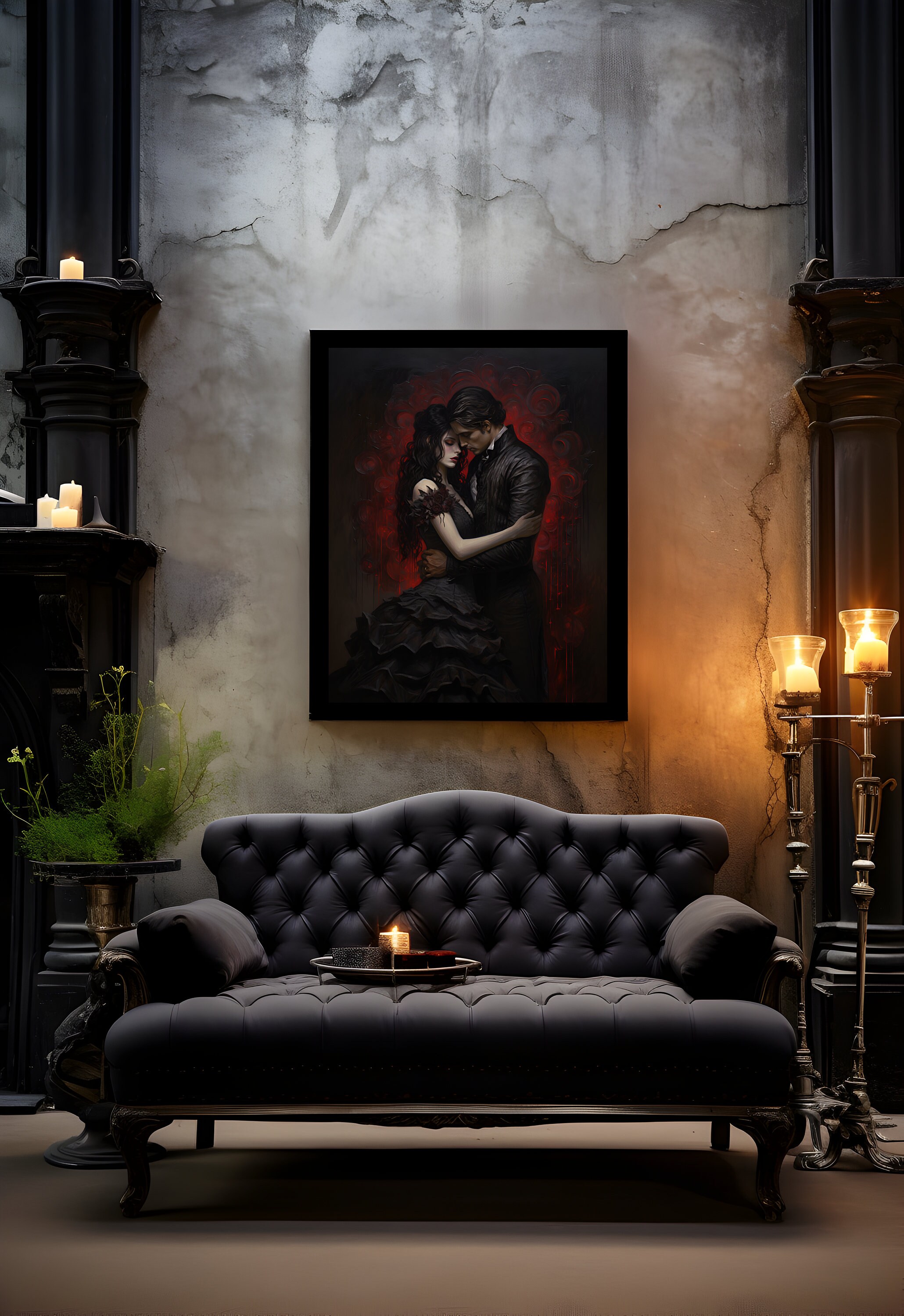 Eternal Embrace, Dark Romance, Gothic Valentines, Gothic Gift, Dark ...