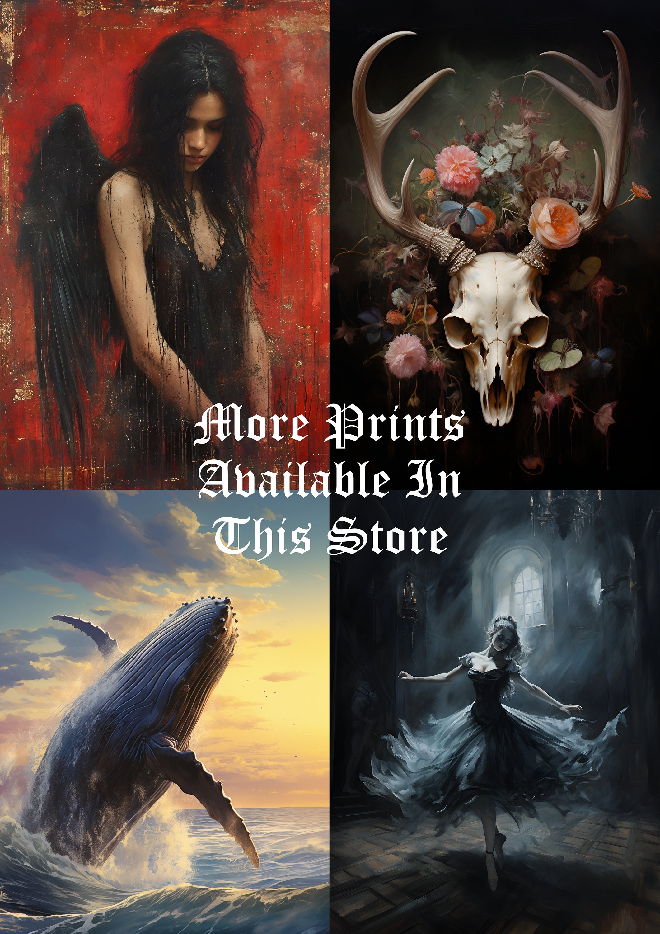 Gothic Queen of Hearts, Gothic Art Print, Dark Poster Art, Dark Fairy ...