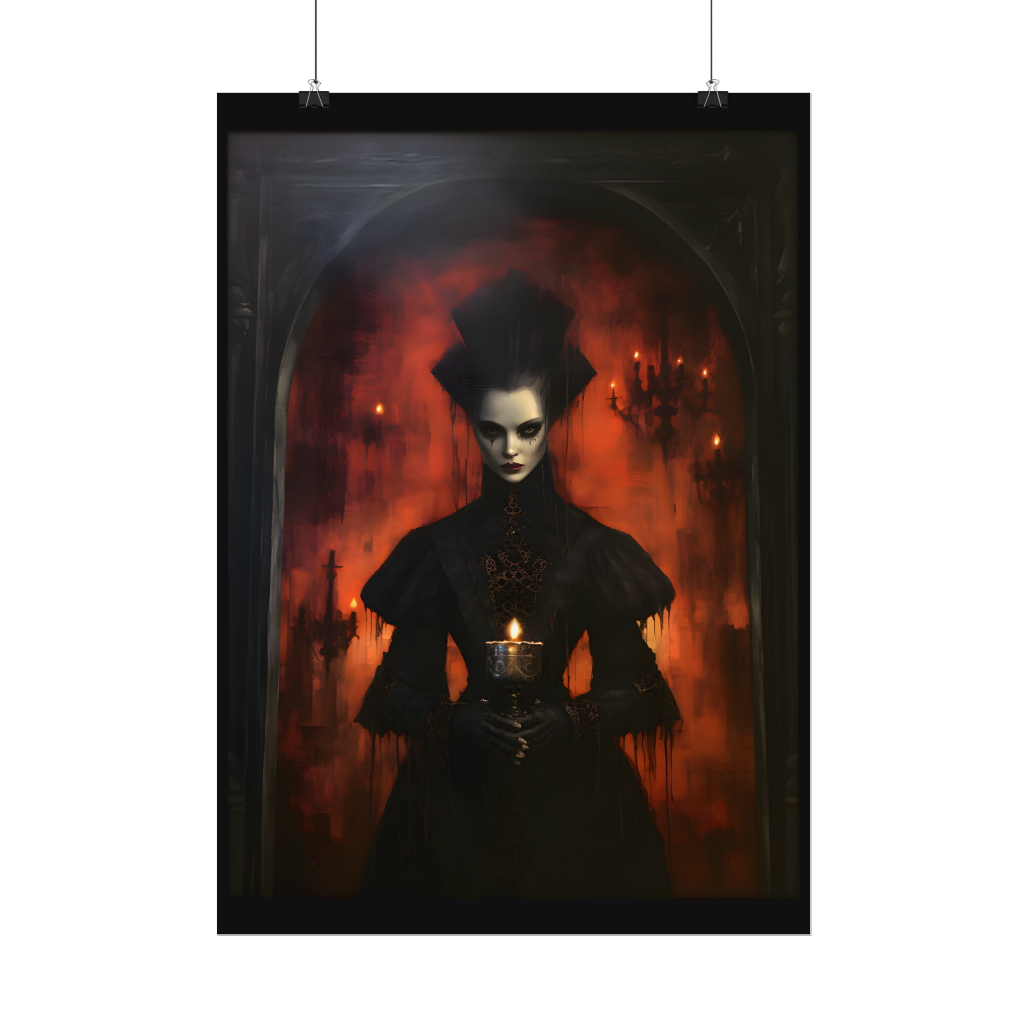 High Priestess Art, Witch Print, Gothic Wall Art, Occult Poster, Wiccan ...