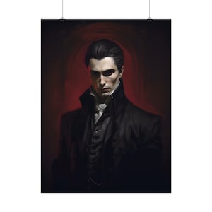 Victorian Vampire Poster, Gothic Home Decor, Oil Painting Art Print ...