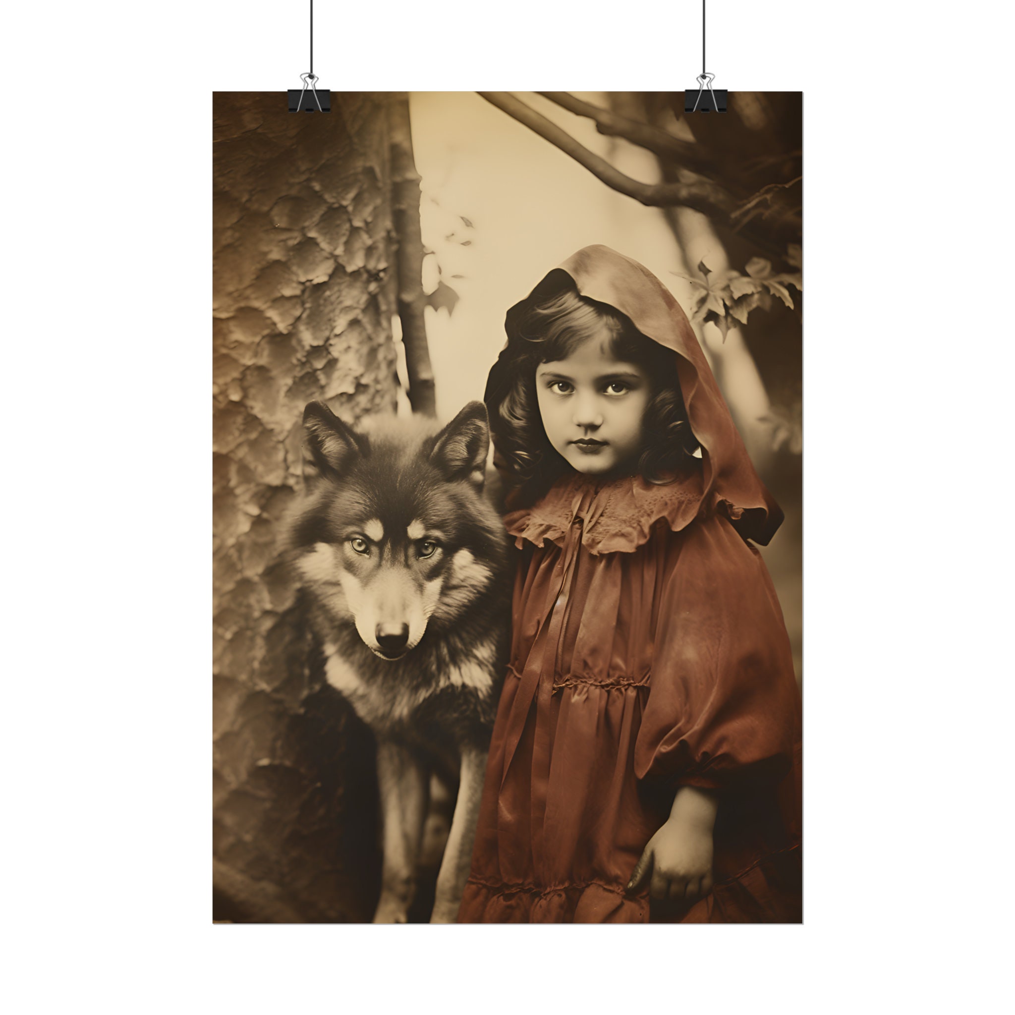 Little Red Riding Hood, Red Riding Hood Poster, Fairy Tale Art Print ...