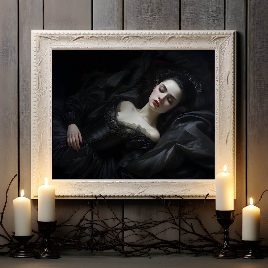 Gothic Sleeping Beauty, Fairy Tale Art Print, Dark Fairy Tale, Gothic ...