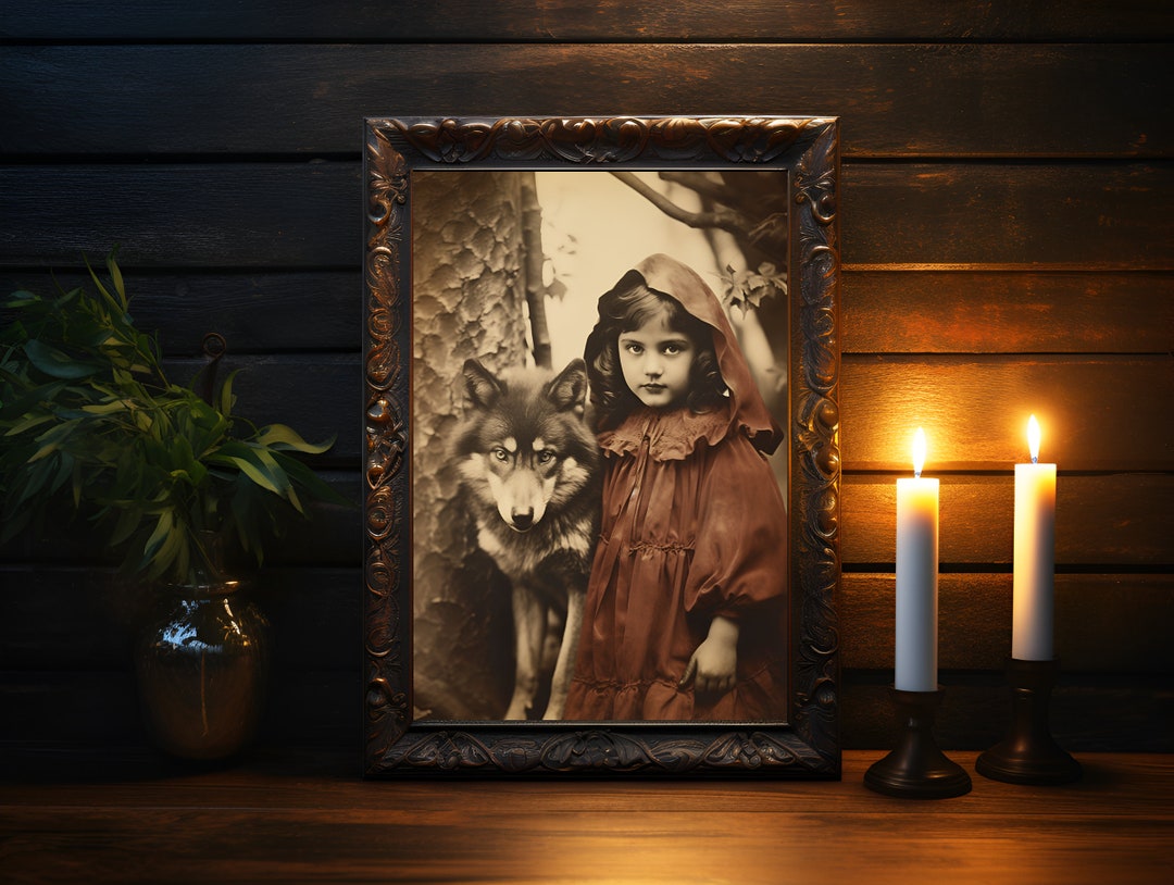 Little Red Riding Hood, Red Riding Hood Poster, Fairy Tale Art Print ...