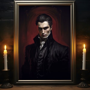 Victorian Vampire Poster, Gothic Home Decor, Oil Painting Art Print ...